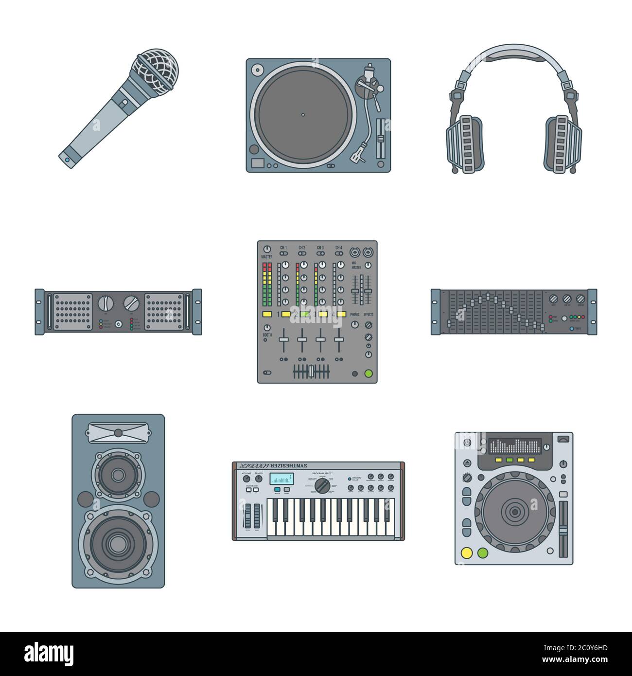 various color outline sound devices icons set Stock Photo - Alamy various color outline sound devices icons set Stock Photo - Alamy