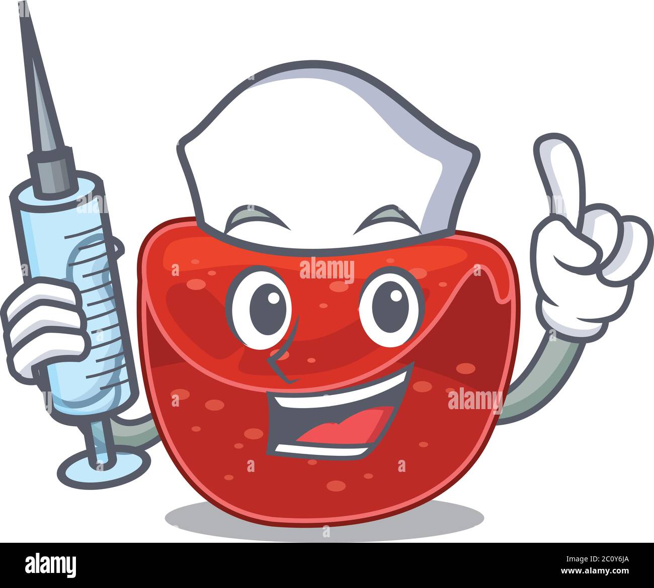 Meatloaf humble nurse mascot design with a syringe Stock Vector Image ...