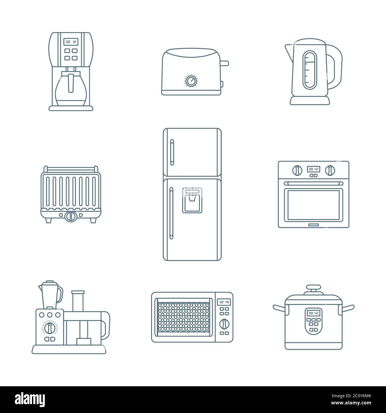Kitchen microwave refrigerator Cut Out Stock Images & Pictures - Alamy