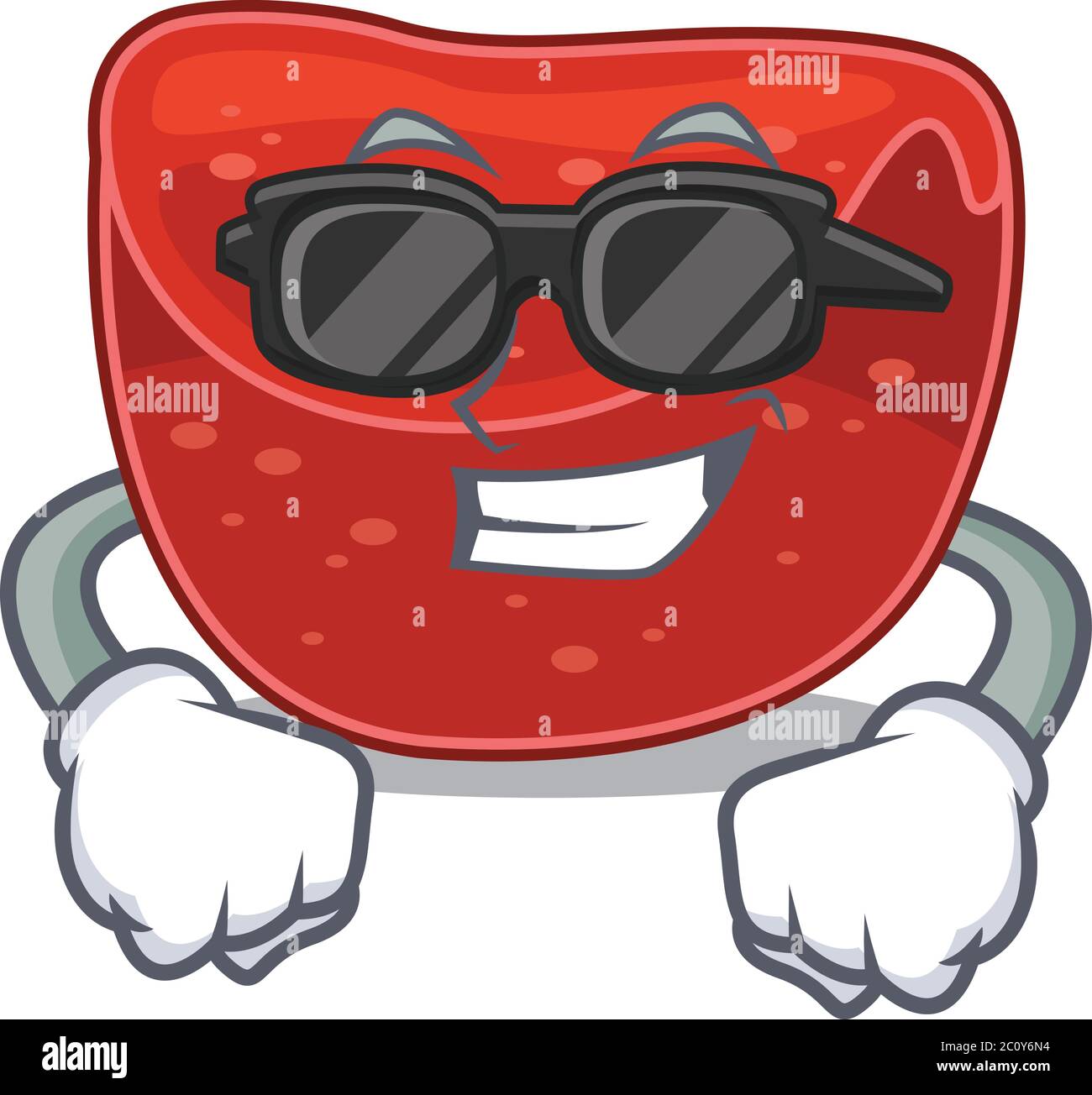 cartoon character of meatloaf wearing classy black glasses Stock Vector ...