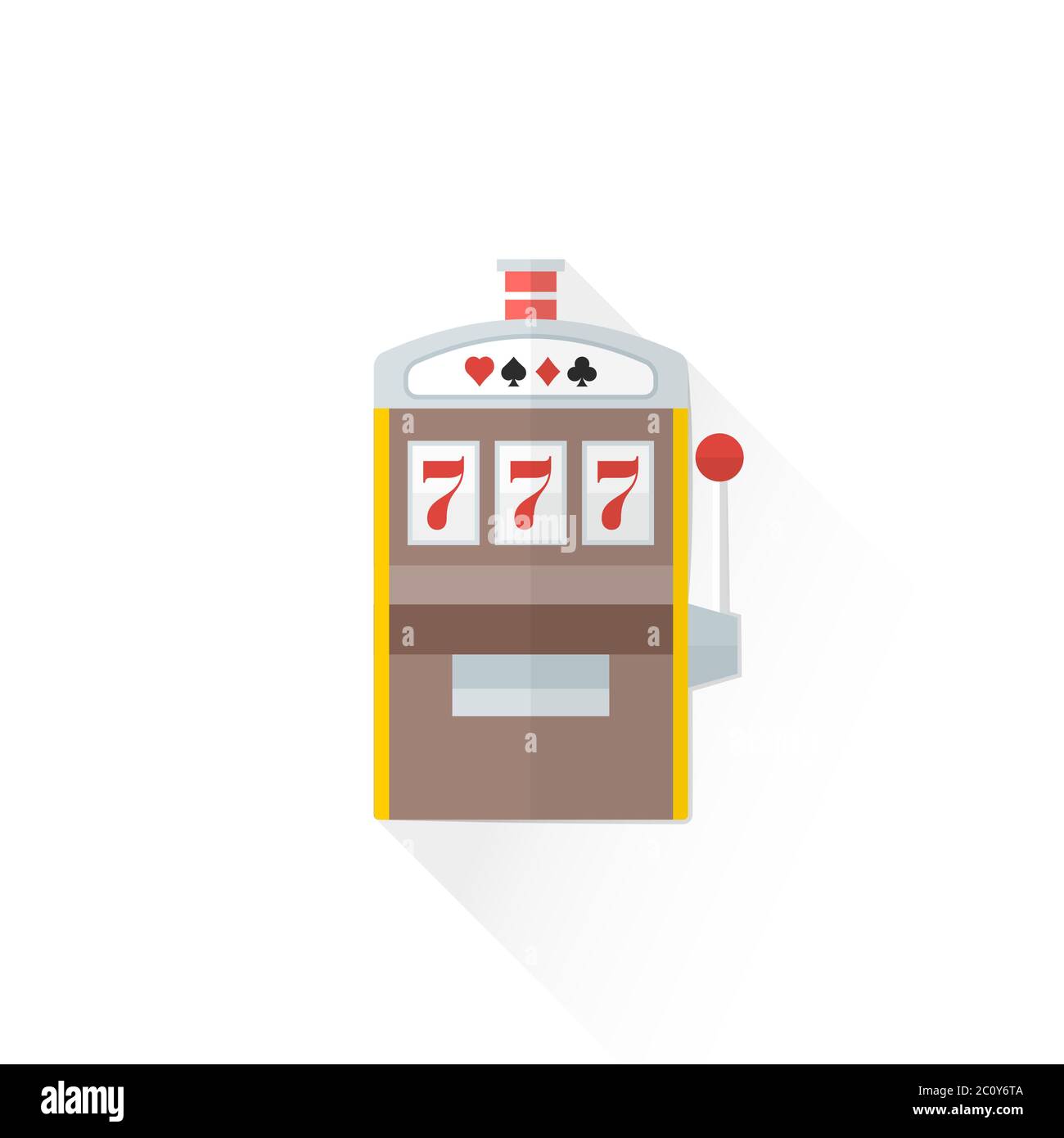 color playing slot machine icon illustration Stock Photo - Alamy