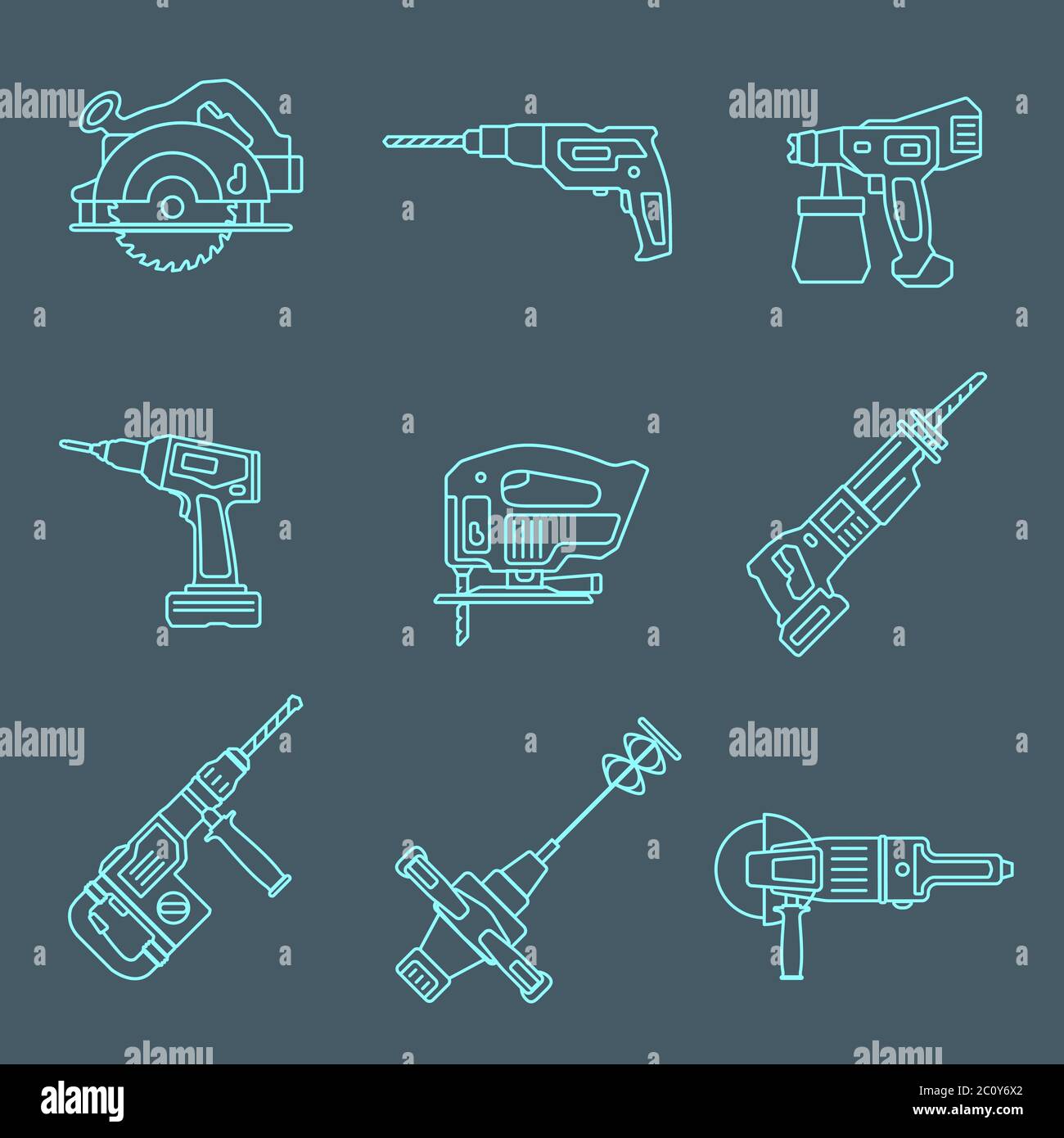 Electric jigsaw on dark hi-res stock photography and images - Alamy