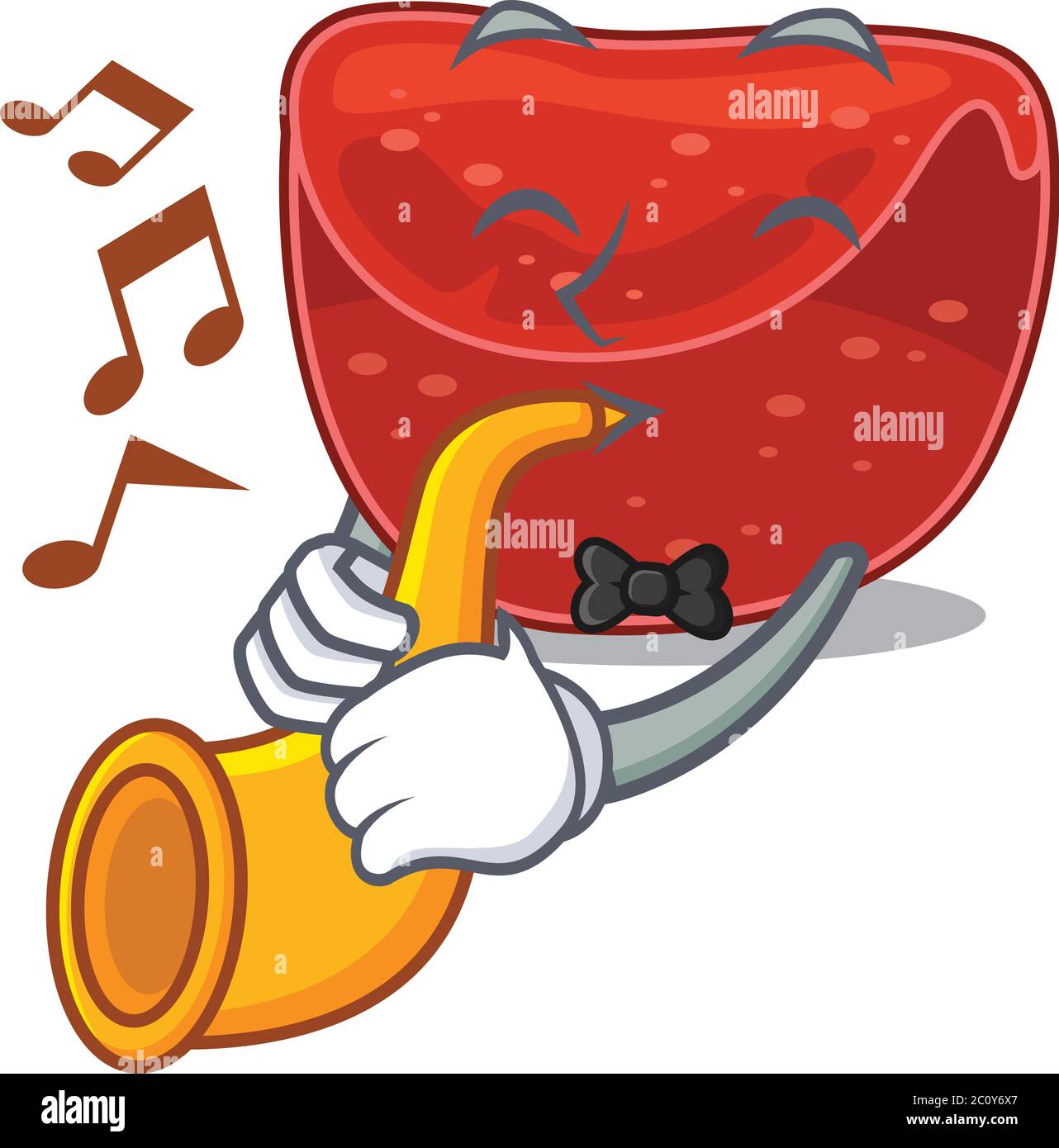 Meatloaf musician of cartoon design playing a trumpet Stock Vector ...