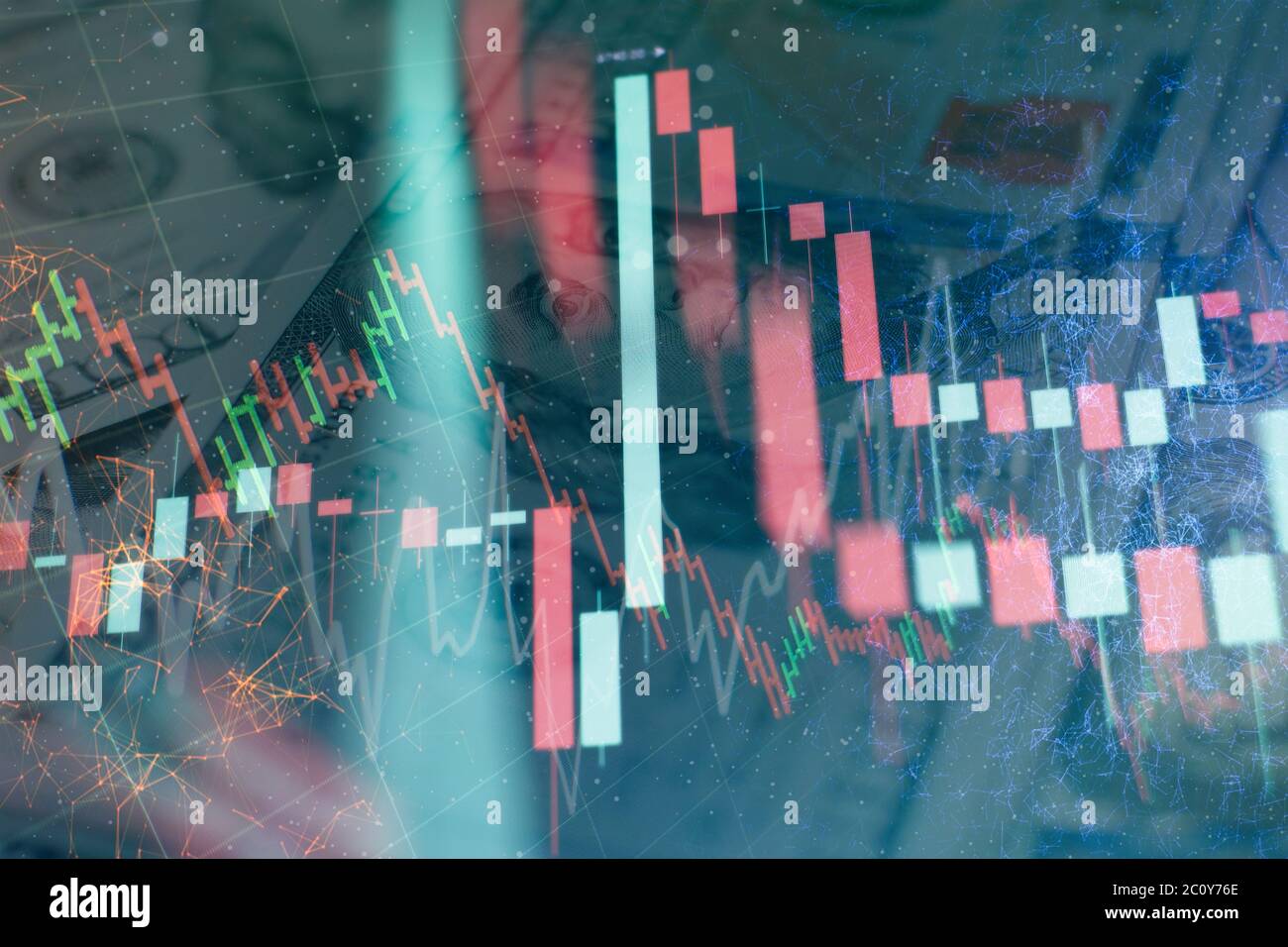 Abstract glowing forex chart interface wallpaper. Investment, trade ...