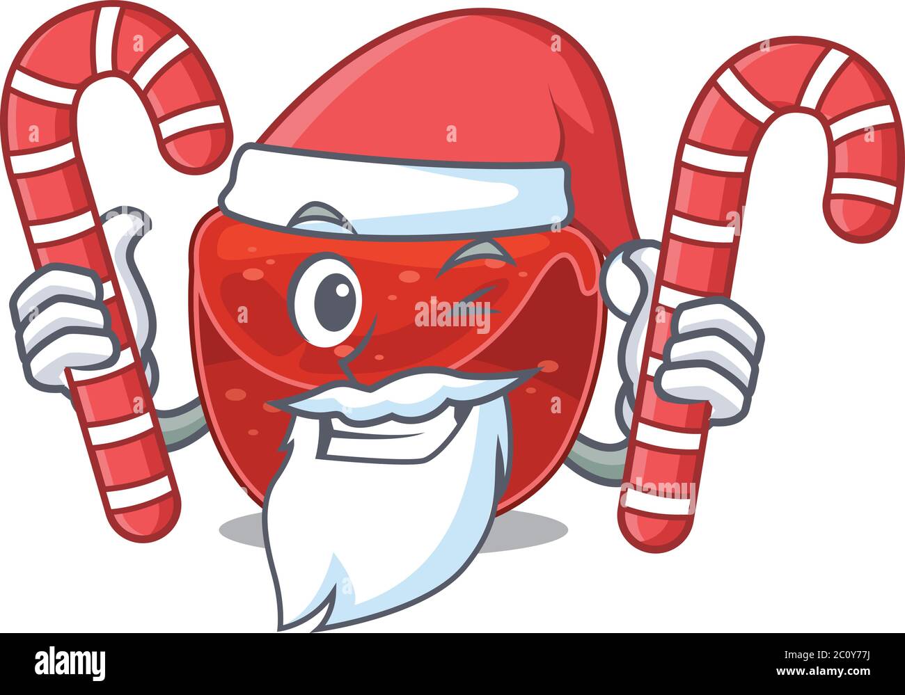 Friendly meatloaf dressed in Santa Cartoon character with Christmas ...