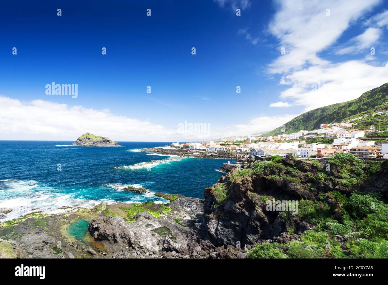 View of Garachico town Stock Photo - Alamy