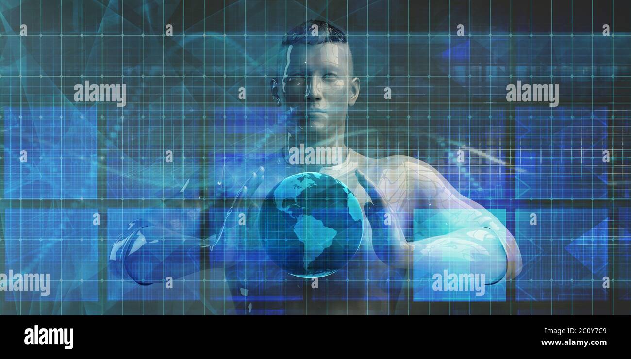 Data Integration Network on a Global Scale Stock Photo - Alamy