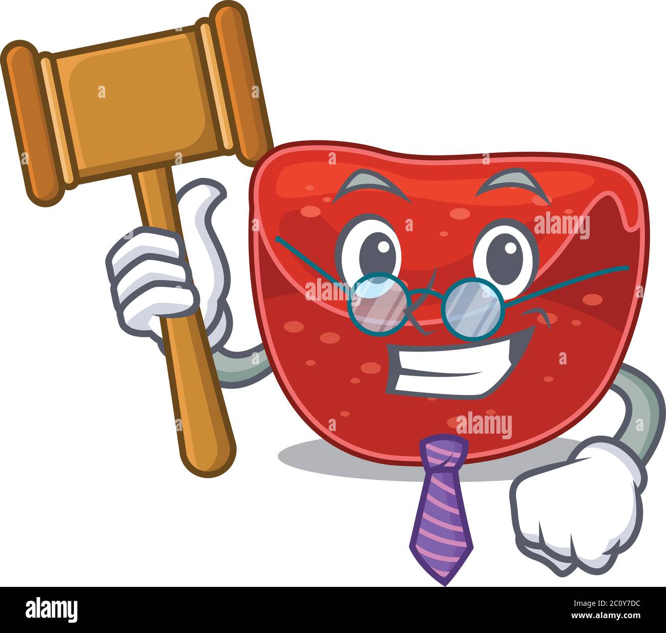 A wise judge of meatloaf mascot design wearing glasses Stock Vector ...
