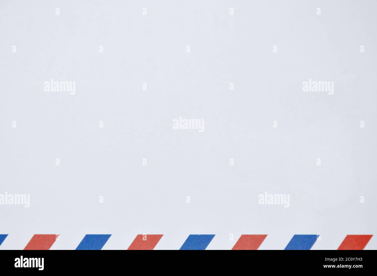 envelope with red and blue on border in white background Stock Photo ...