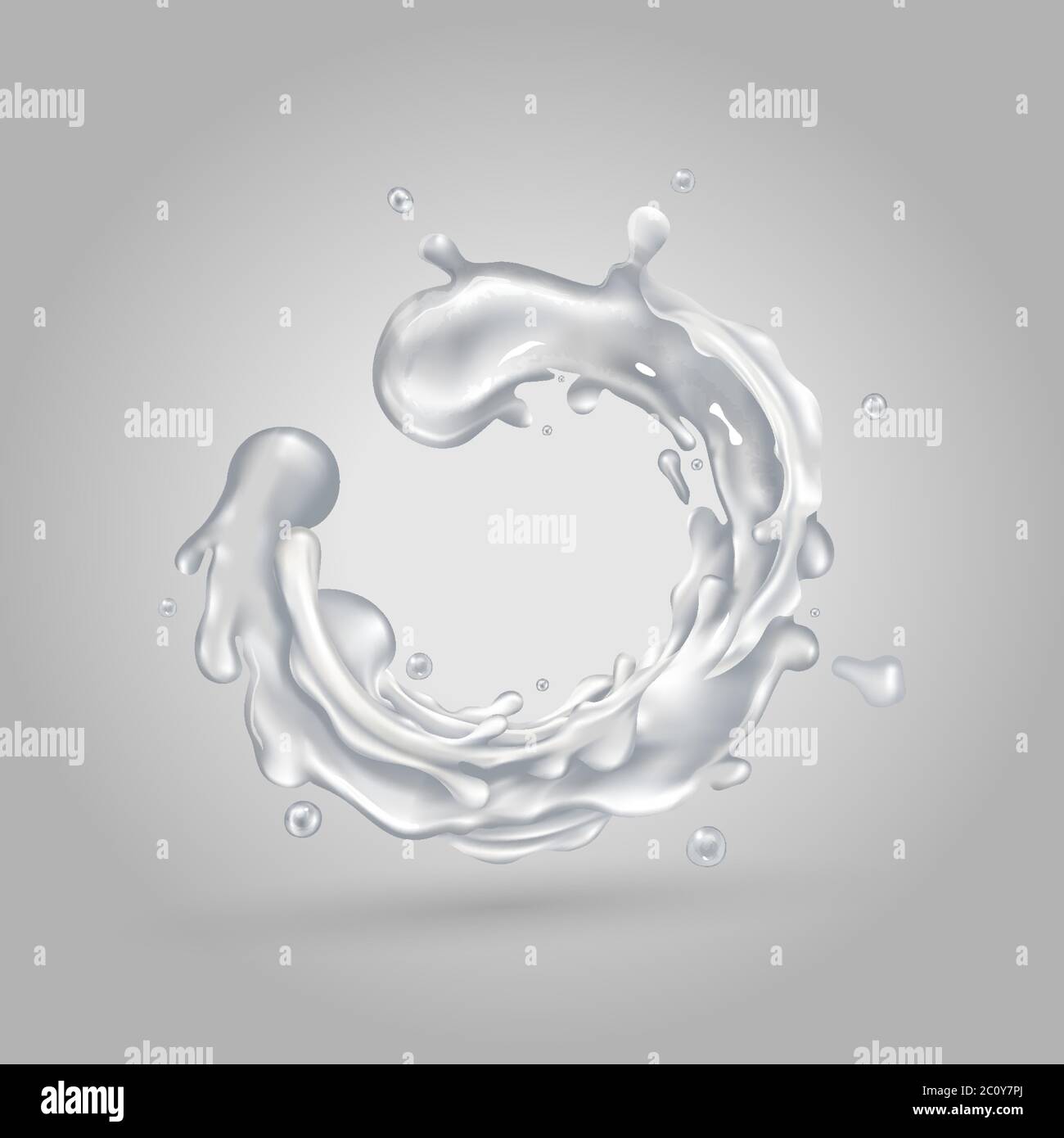 Milk circle splash Stock Vector Images - Alamy