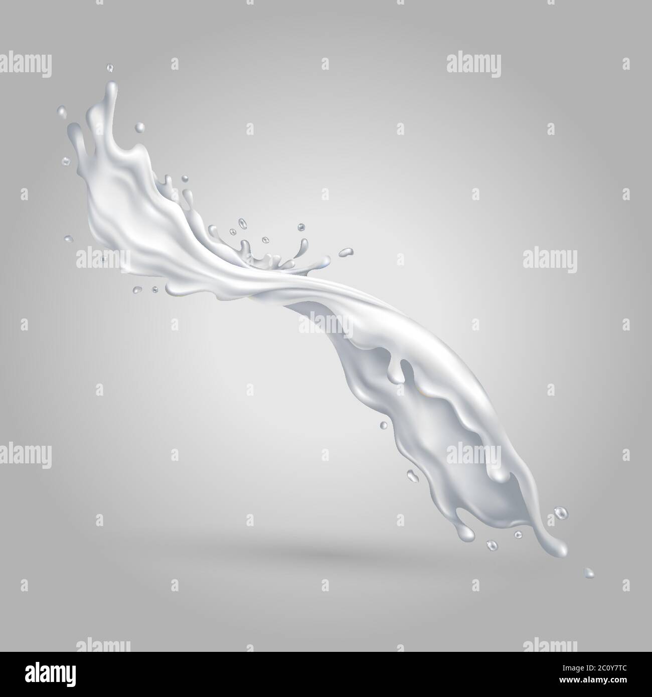 Milky liquid splash on a gray background Stock Vector Image & Art - Alamy