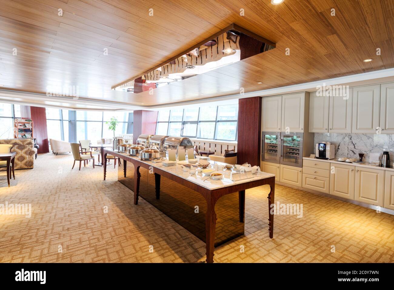 coffee bar in modern gym Stock Photo - Alamy