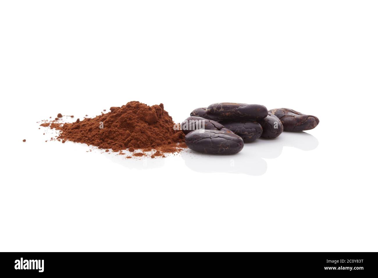 Dry raw cocoa beans Cut Out Stock Images & Pictures - Alamy