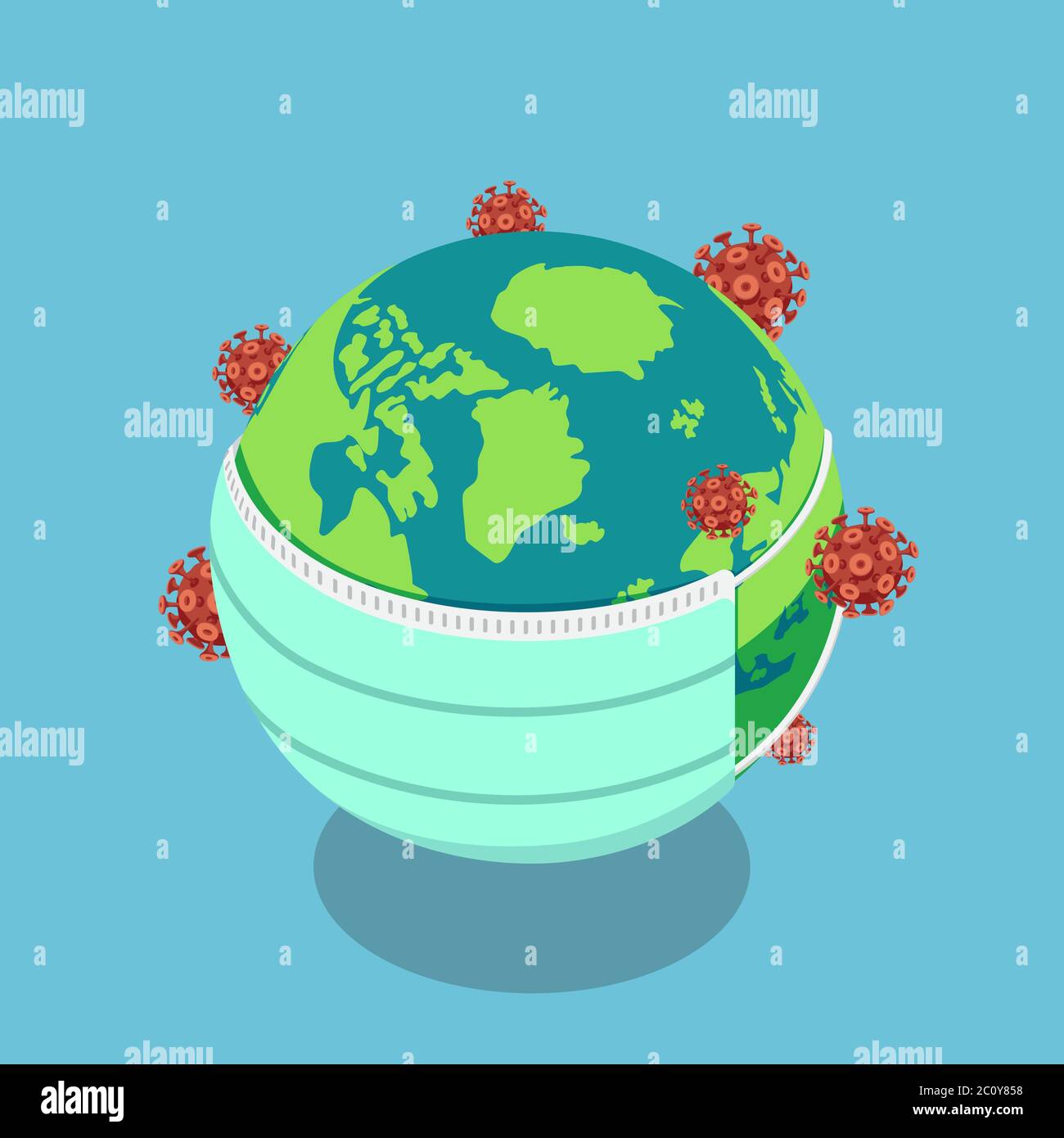 Put surgical mask Stock Vector Images - Alamy