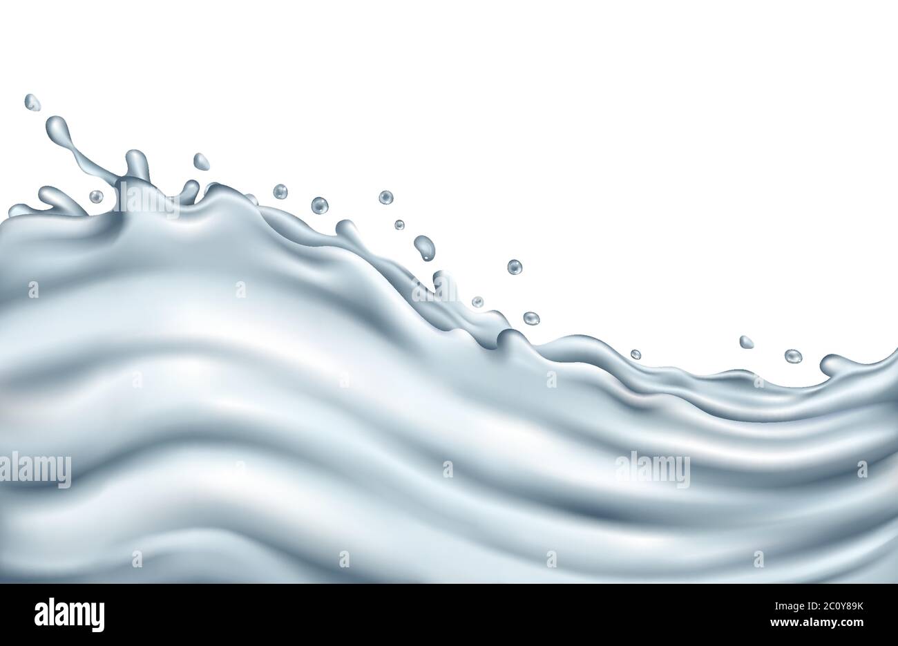 Clear water splash wave on a white background Stock Vector Image & Art ...