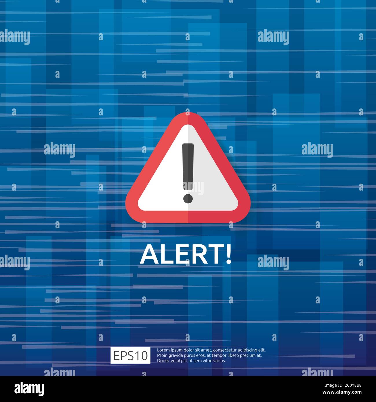 attention warning attacker alert sign with exclamation mark. beware ...