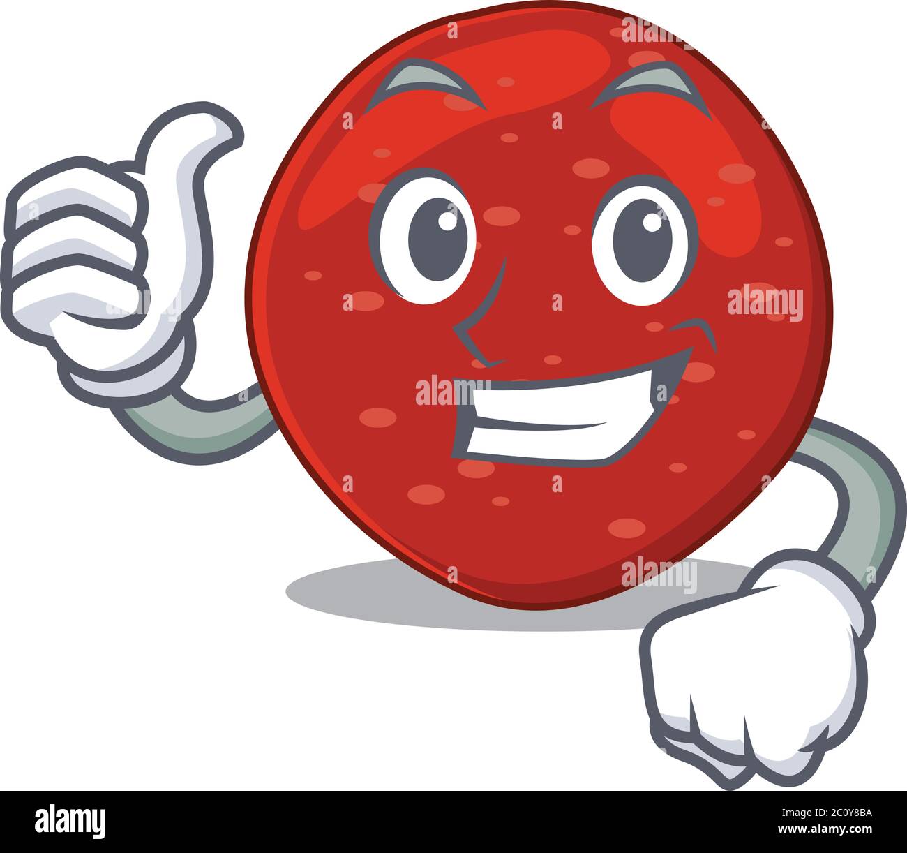 Peperoni cartoon character design showing OK finger Stock Vector Image ...