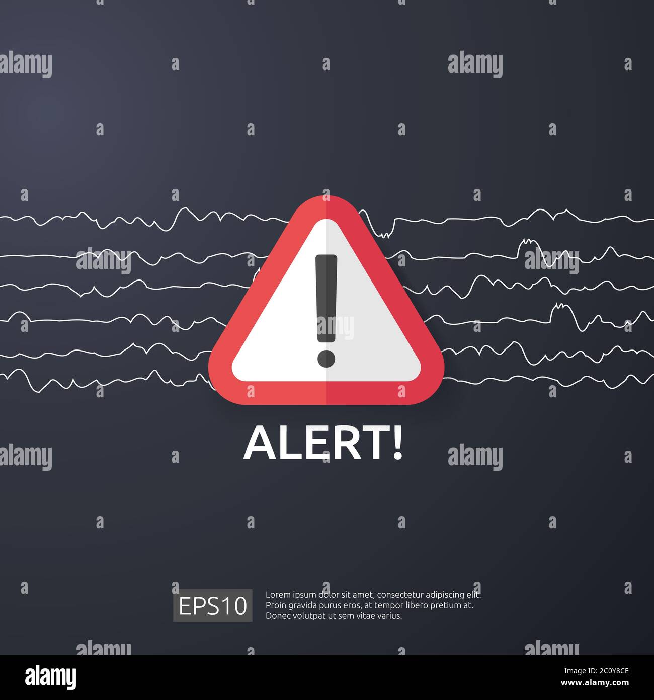 attention warning attacker alert sign with exclamation mark. beware ...