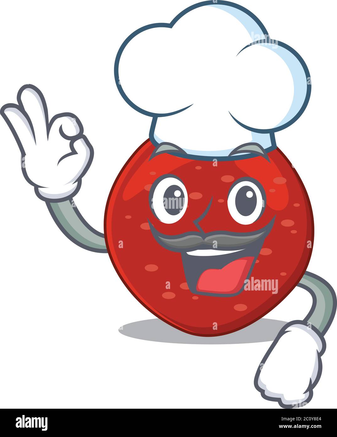 Talented peperoni chef cartoon drawing wearing chef hat Stock Vector ...