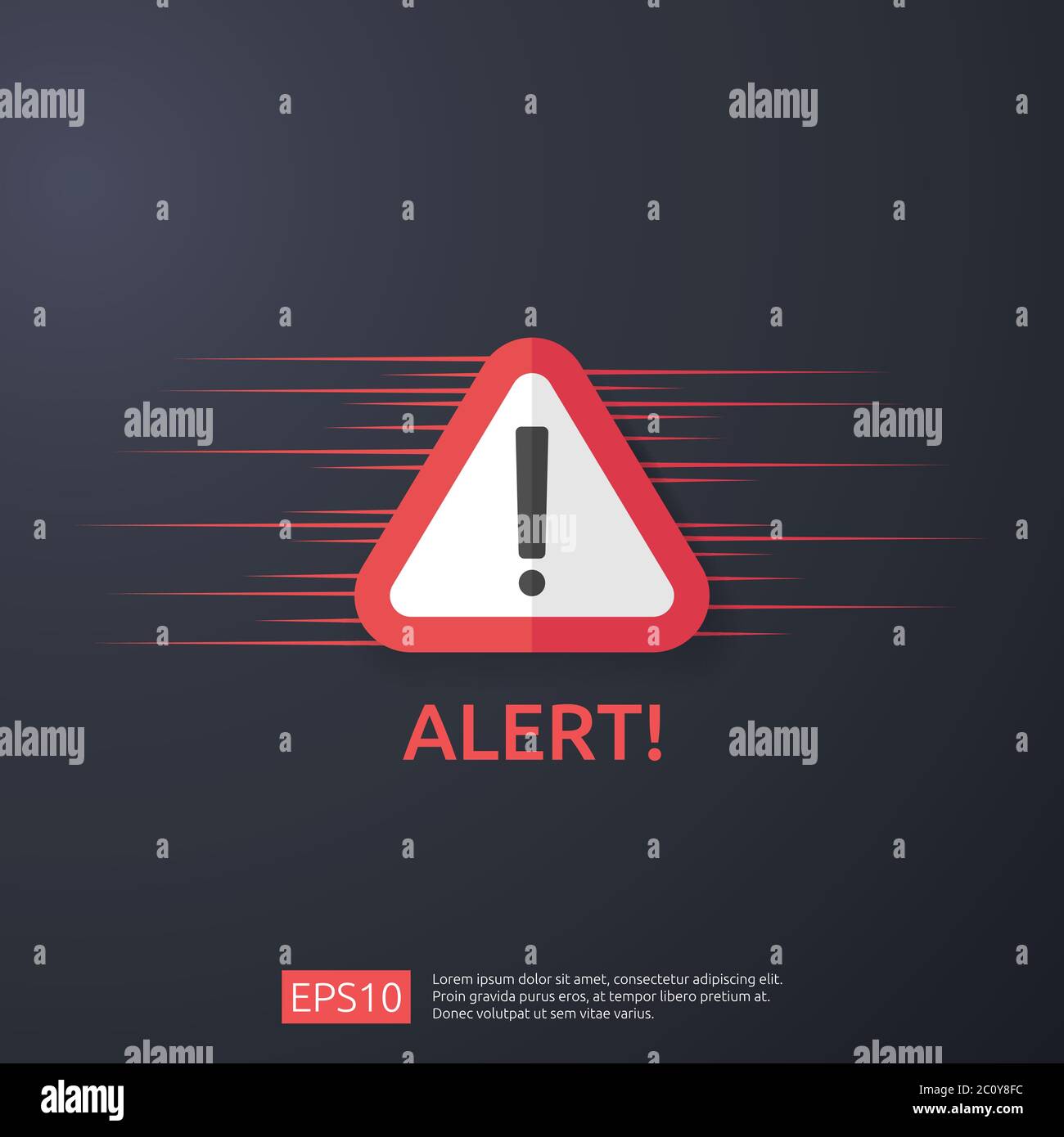 attention warning attacker alert sign with exclamation mark. beware ...