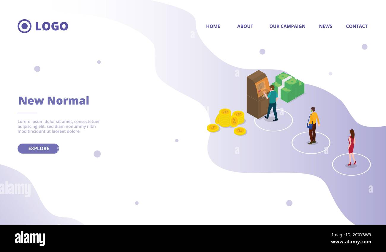 New normal for campaign web website home homepage landing page template ...