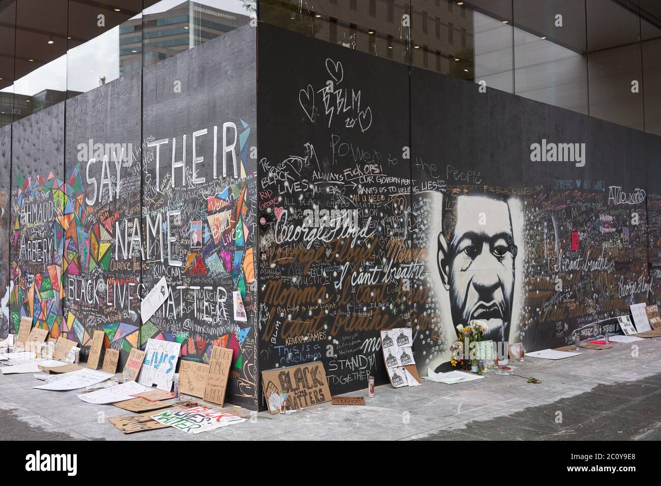The boarded-up Apple Store in downtown Portland's Pioneer Place, which ...