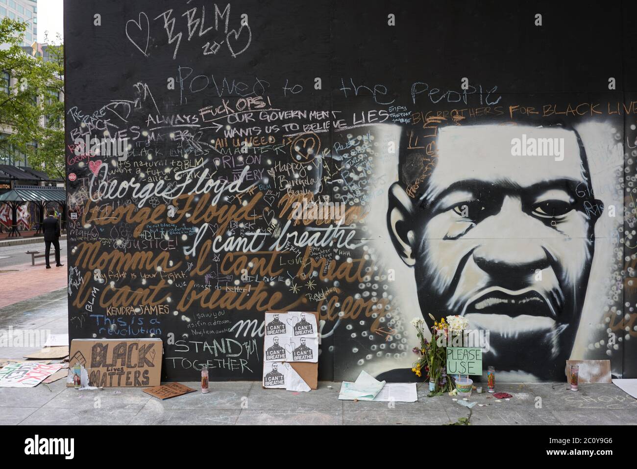 The boarded-up Apple Store in downtown Portland's Pioneer Place, which ...