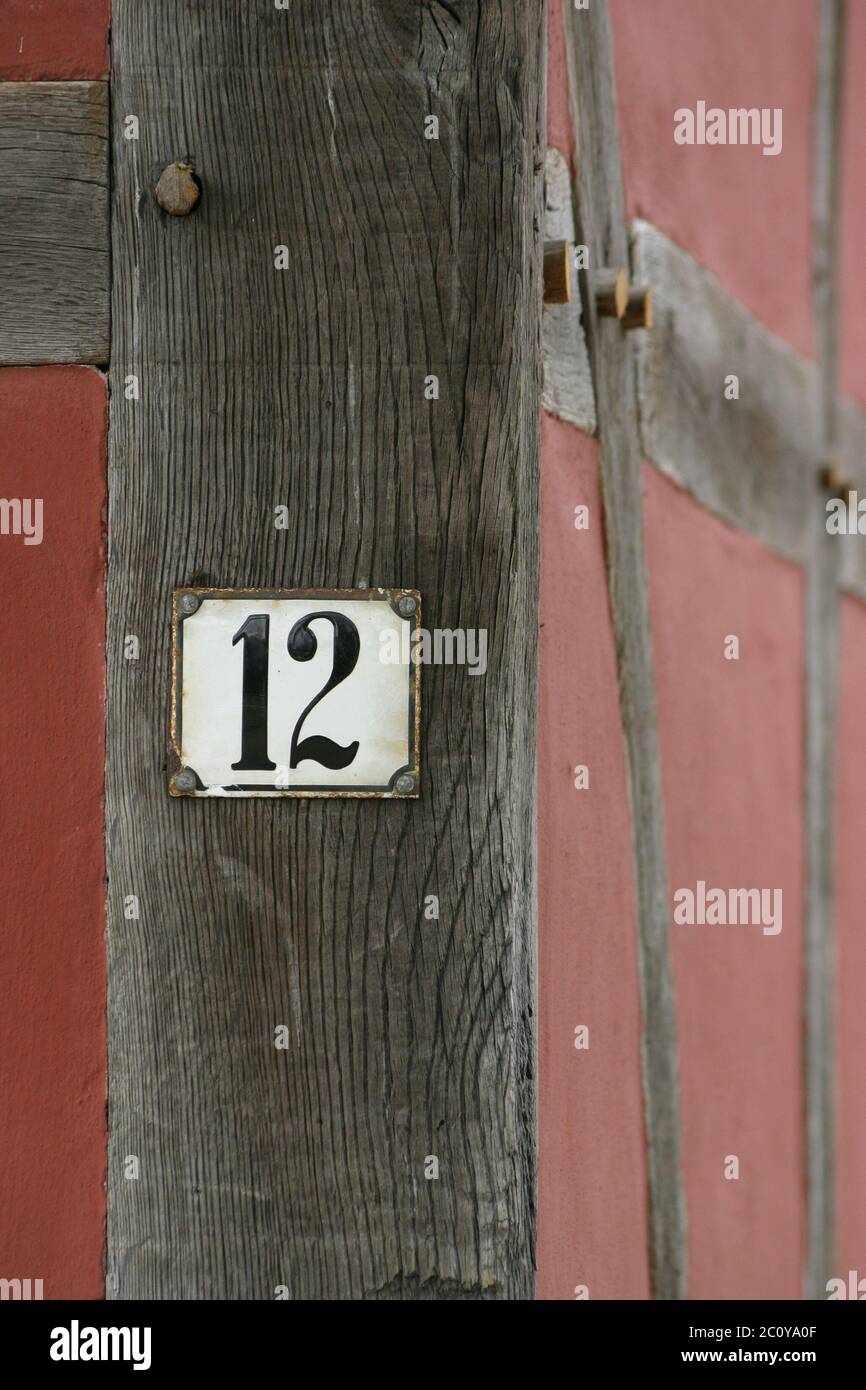 House number 12 Stock Photo - Alamy