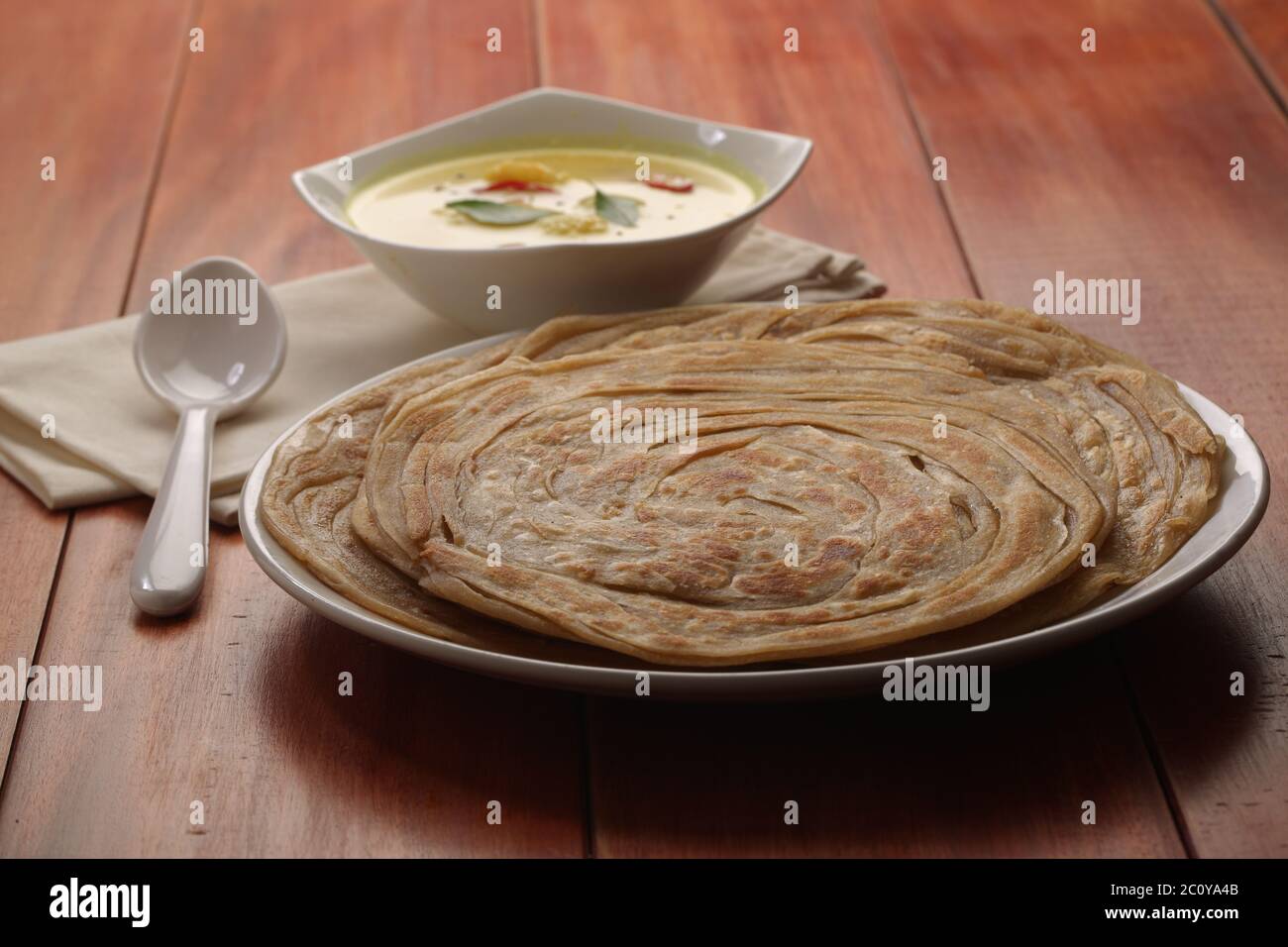 Homemade Kerala Parotta/porotta/paratha/layered flat bread using wheat ...