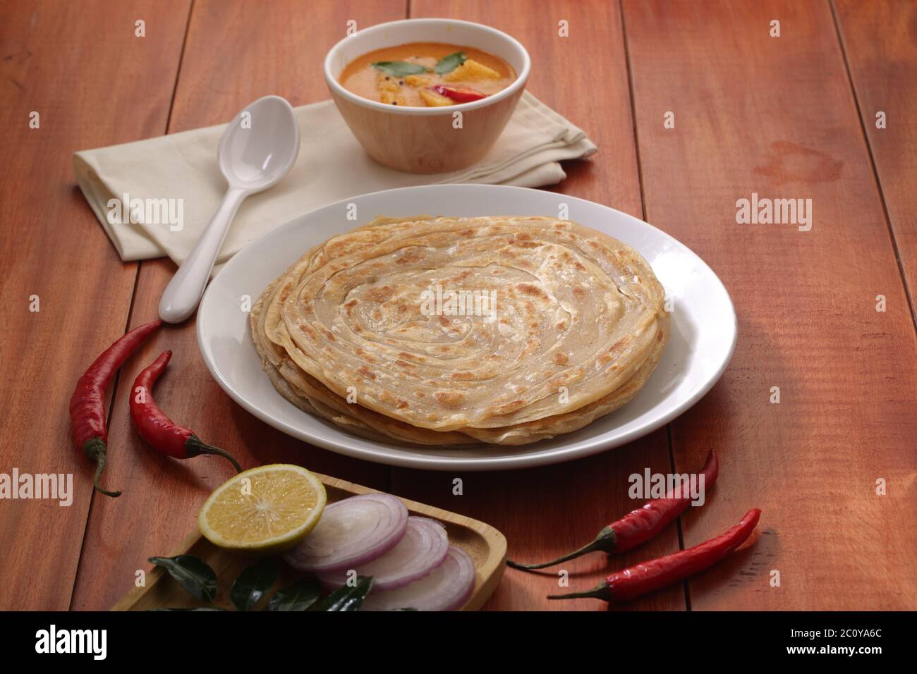 Homemade Kerala Parotta/porotta/paratha/layered flat bread using wheat ...