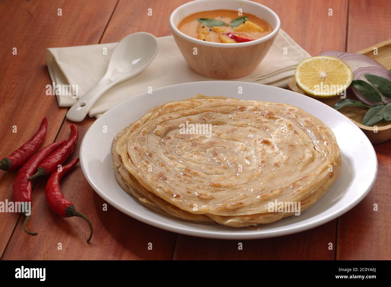 Homemade Kerala Parotta/porotta/paratha/layered flat bread using wheat ...
