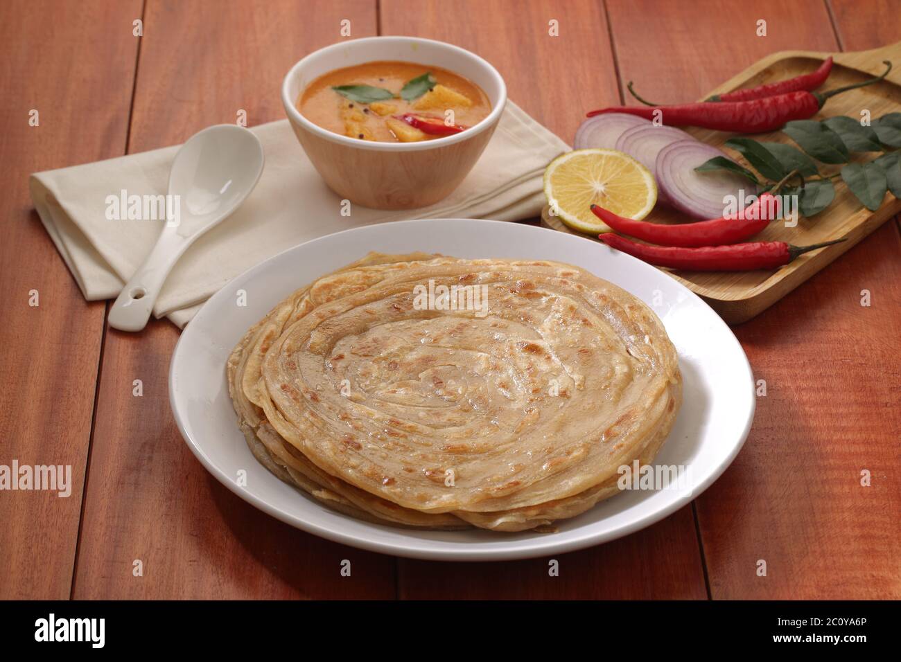 Homemade Kerala Parotta/porotta/paratha/layered flat bread using wheat ...
