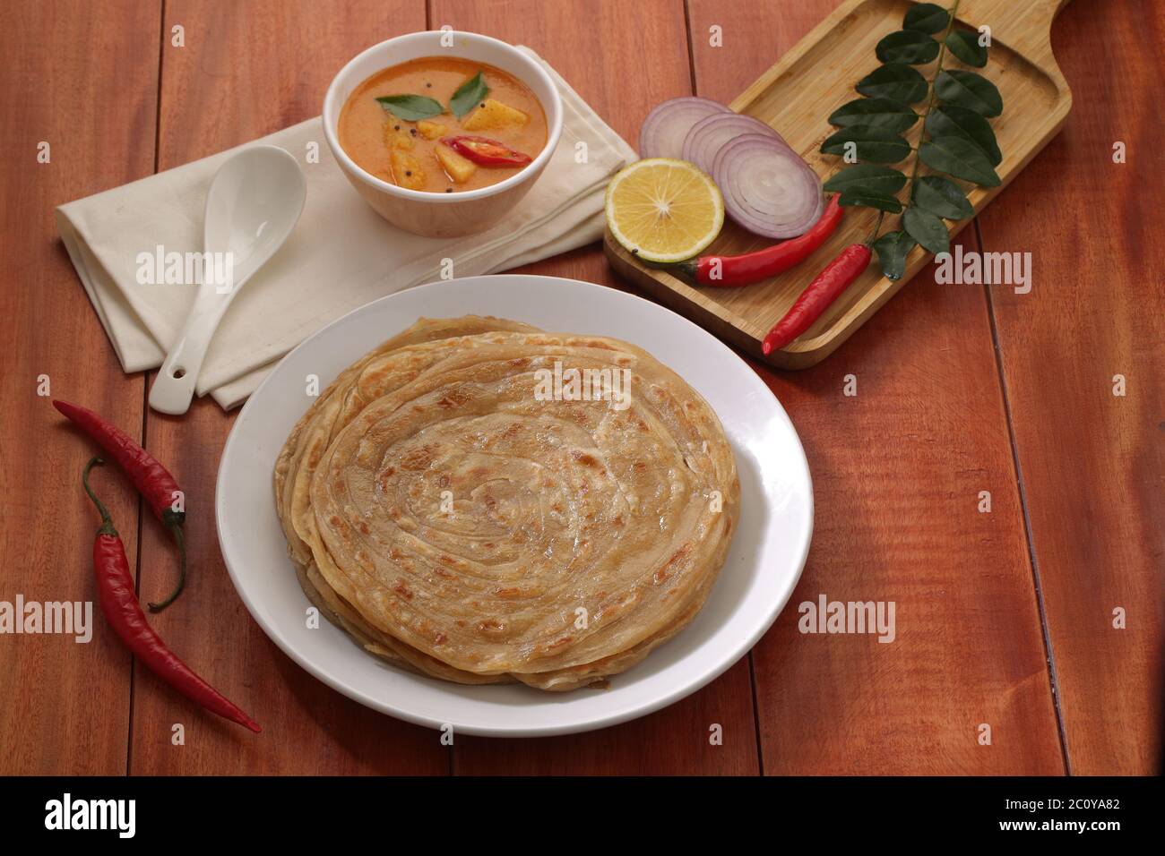 Homemade Kerala Parotta/porotta/paratha/layered flat bread using wheat ...