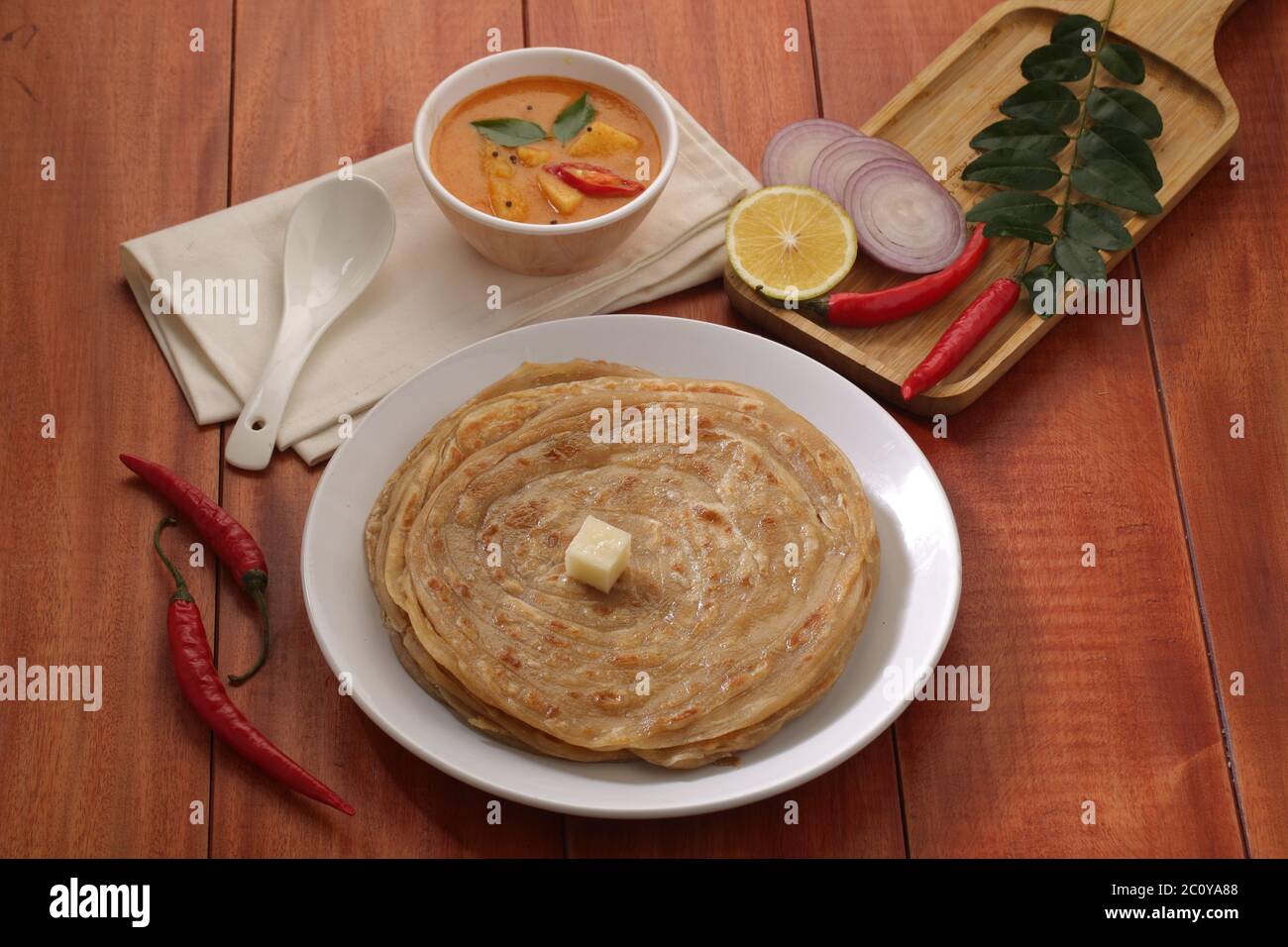 Homemade Kerala Parotta/porotta/paratha/layered flat bread using wheat ...