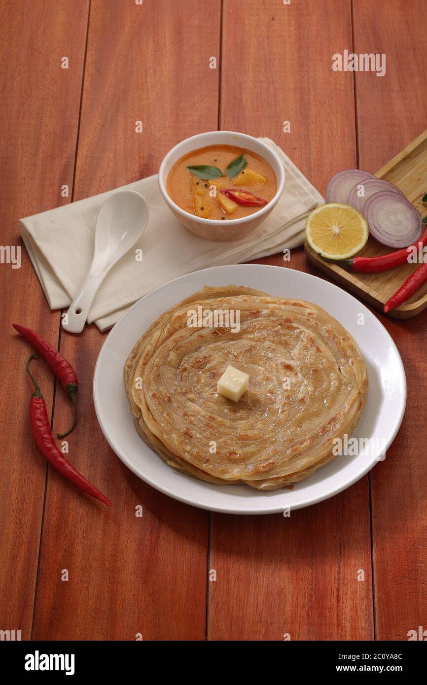 Homemade Kerala Parotta/porotta/paratha/layered flat bread using wheat ...