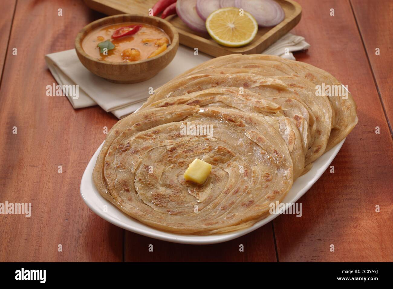 Homemade Kerala Parotta/porotta/paratha/layered flat bread using wheat ...