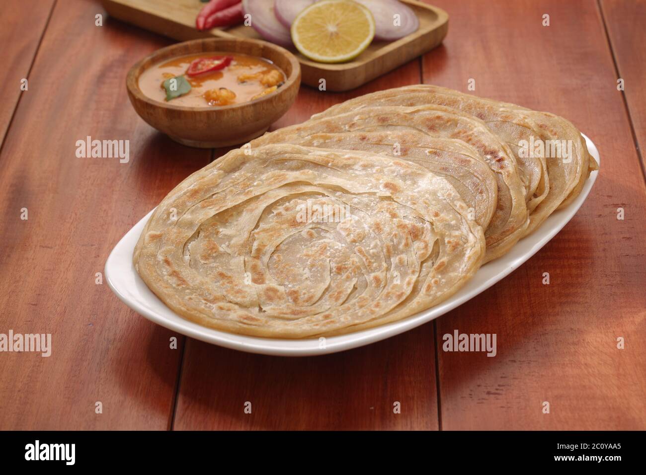 Homemade Kerala Parotta/porotta/paratha/layered flat bread using wheat ...