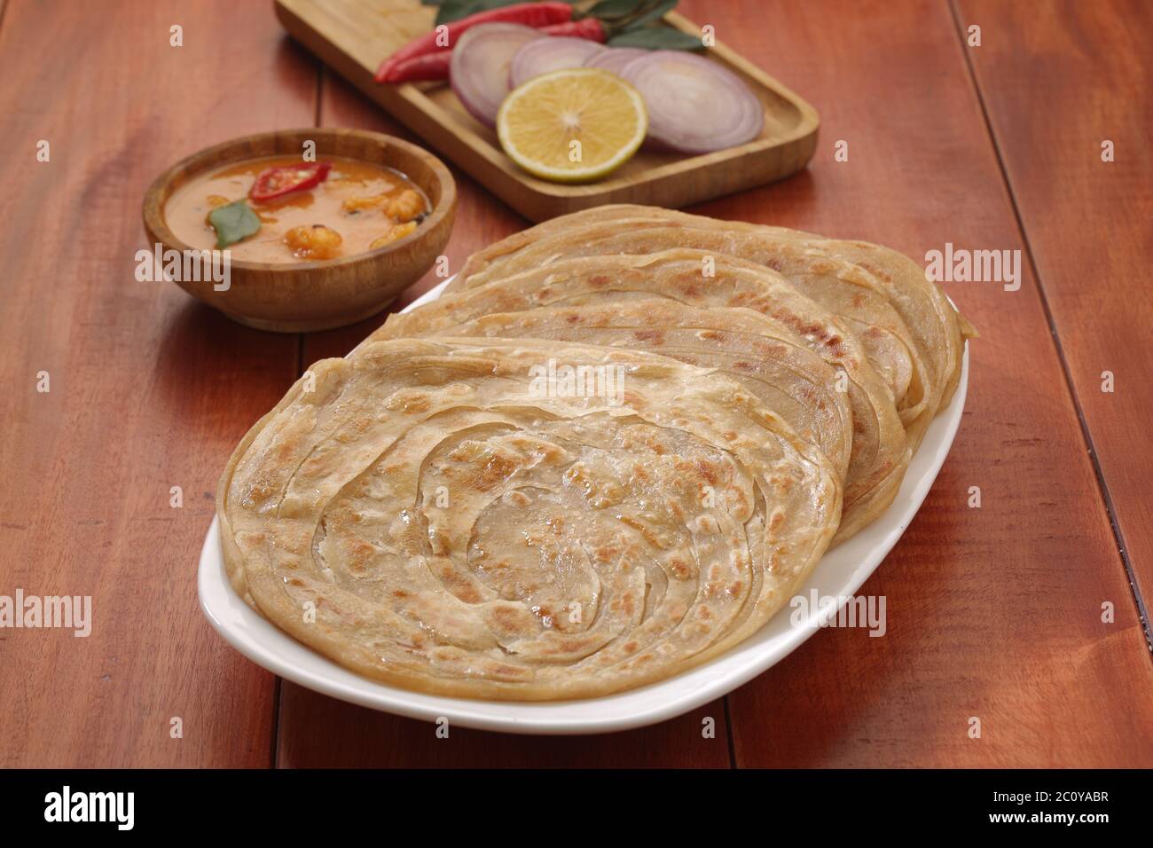 Homemade Kerala Parotta/porotta/paratha/layered flat bread using wheat ...