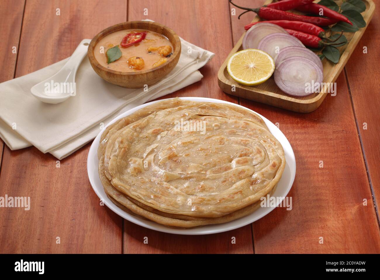 Homemade Kerala Parotta/porotta/paratha/layered flat bread using wheat ...