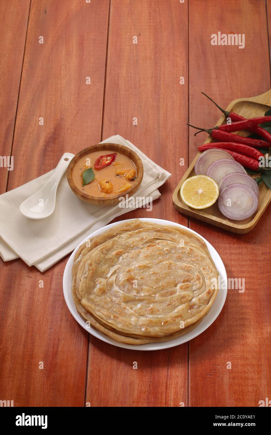 Homemade Kerala Parotta/porotta/paratha/layered flat bread using wheat ...