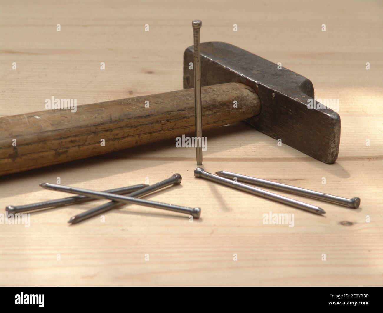 hammer and nails Stock Photo - Alamy
