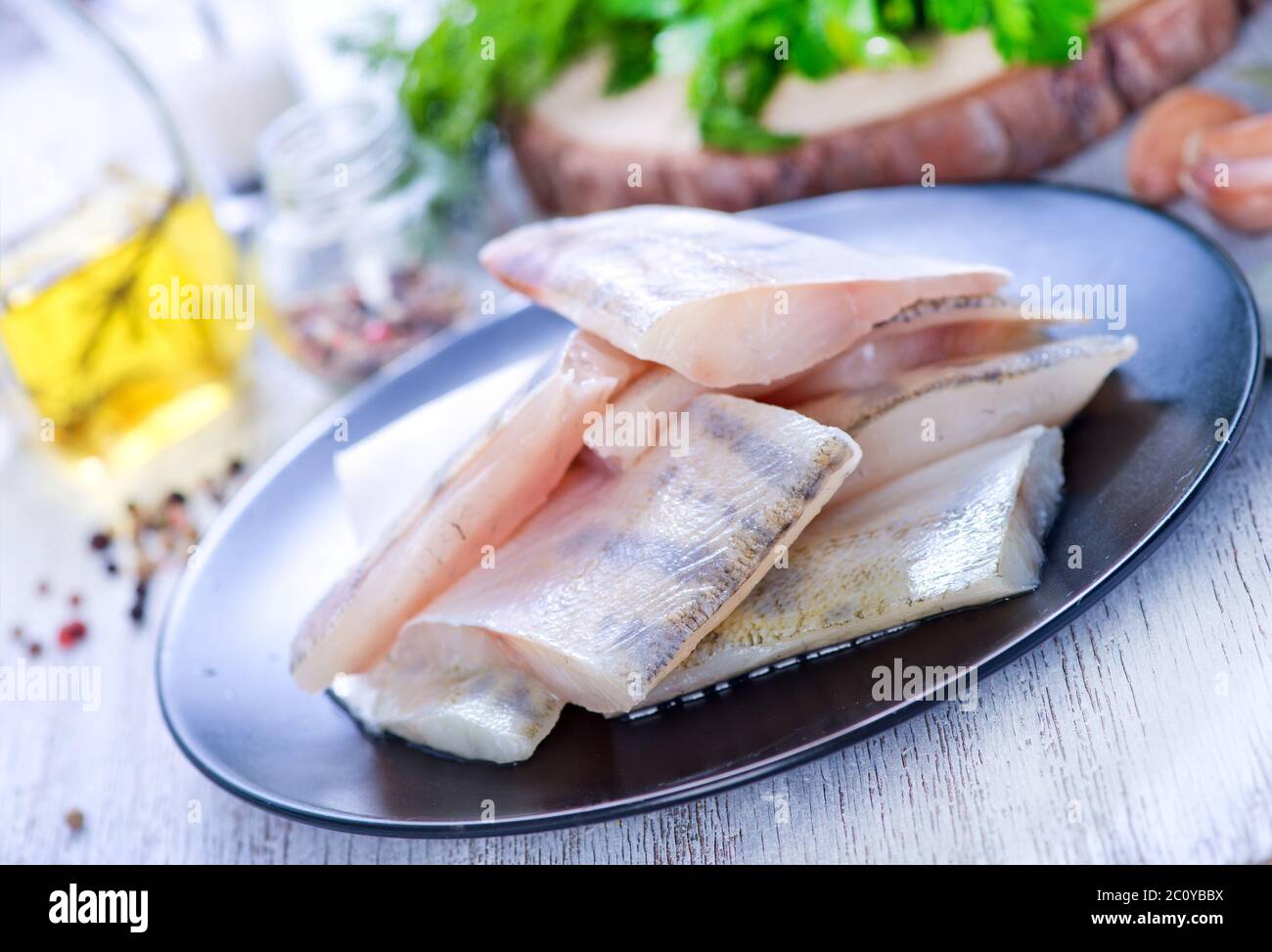 raw fish fillet Stock Photo - Alamy