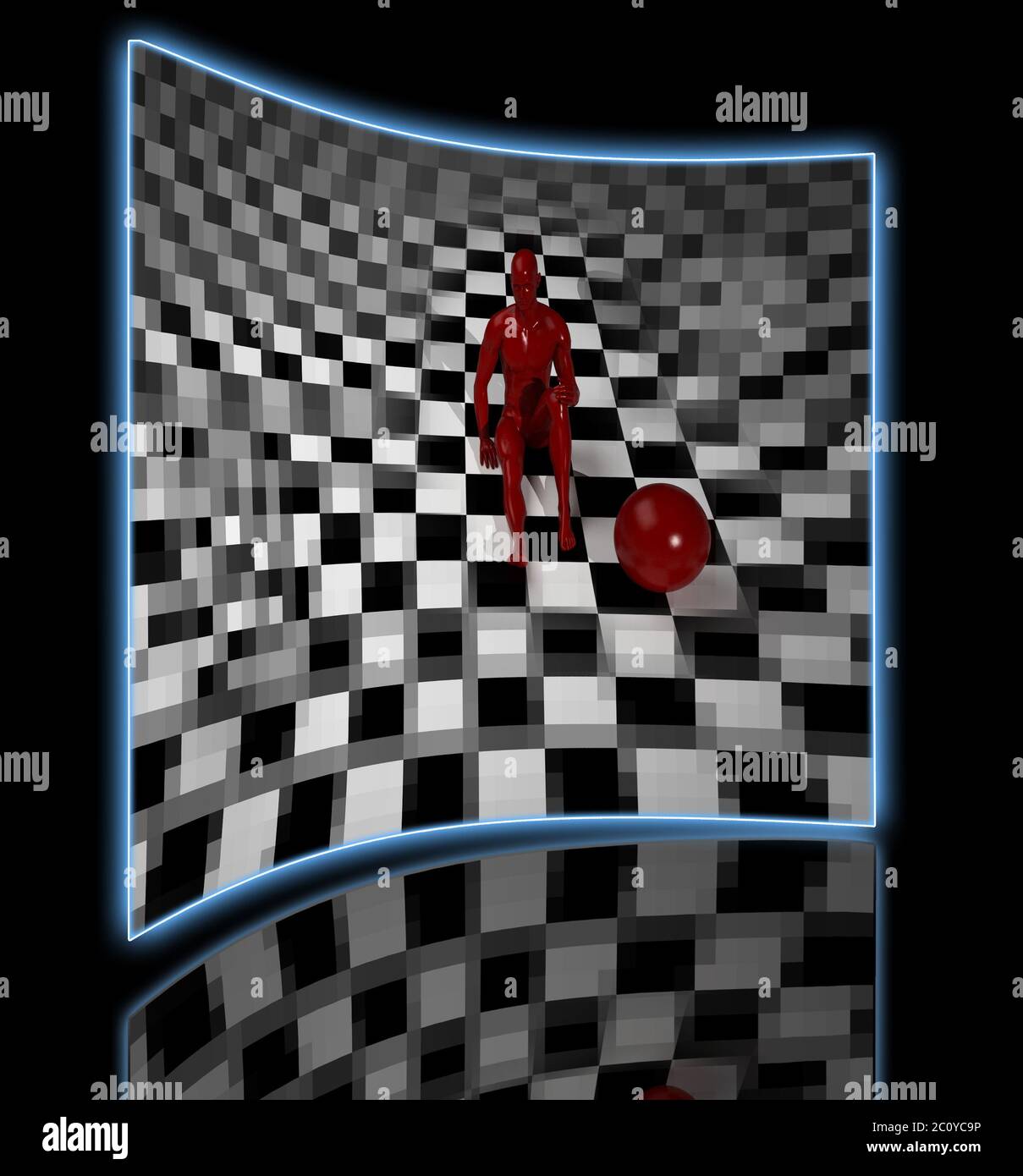 Checkered art composition Stock Photo - Alamy