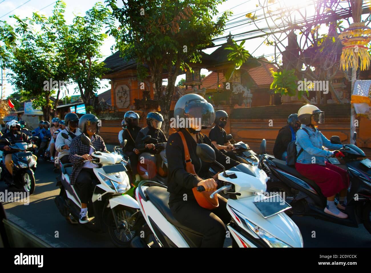Moped Transportation in Bali - Indonesia Stock Photo - Alamy