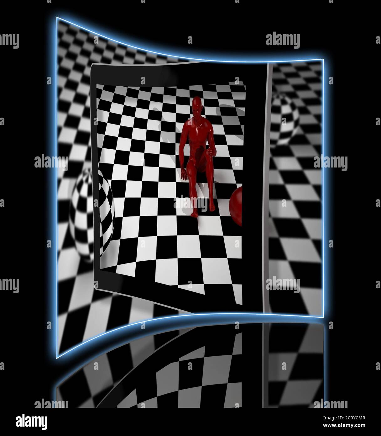Checkered art composition Stock Photo - Alamy