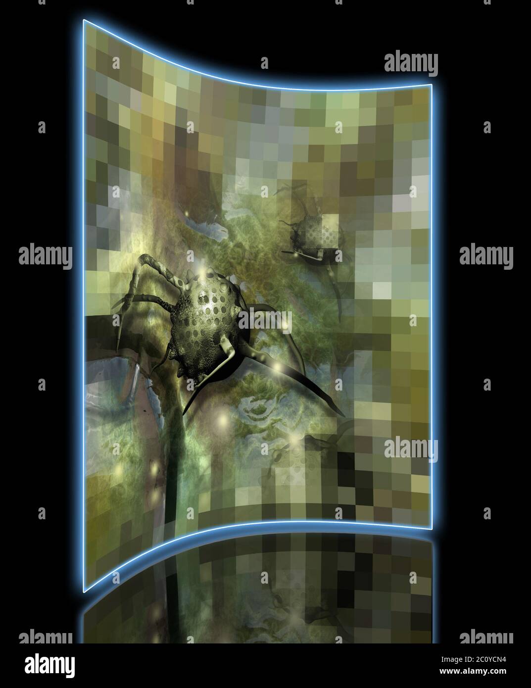 cancer cell pixelated Stock Photo - Alamy