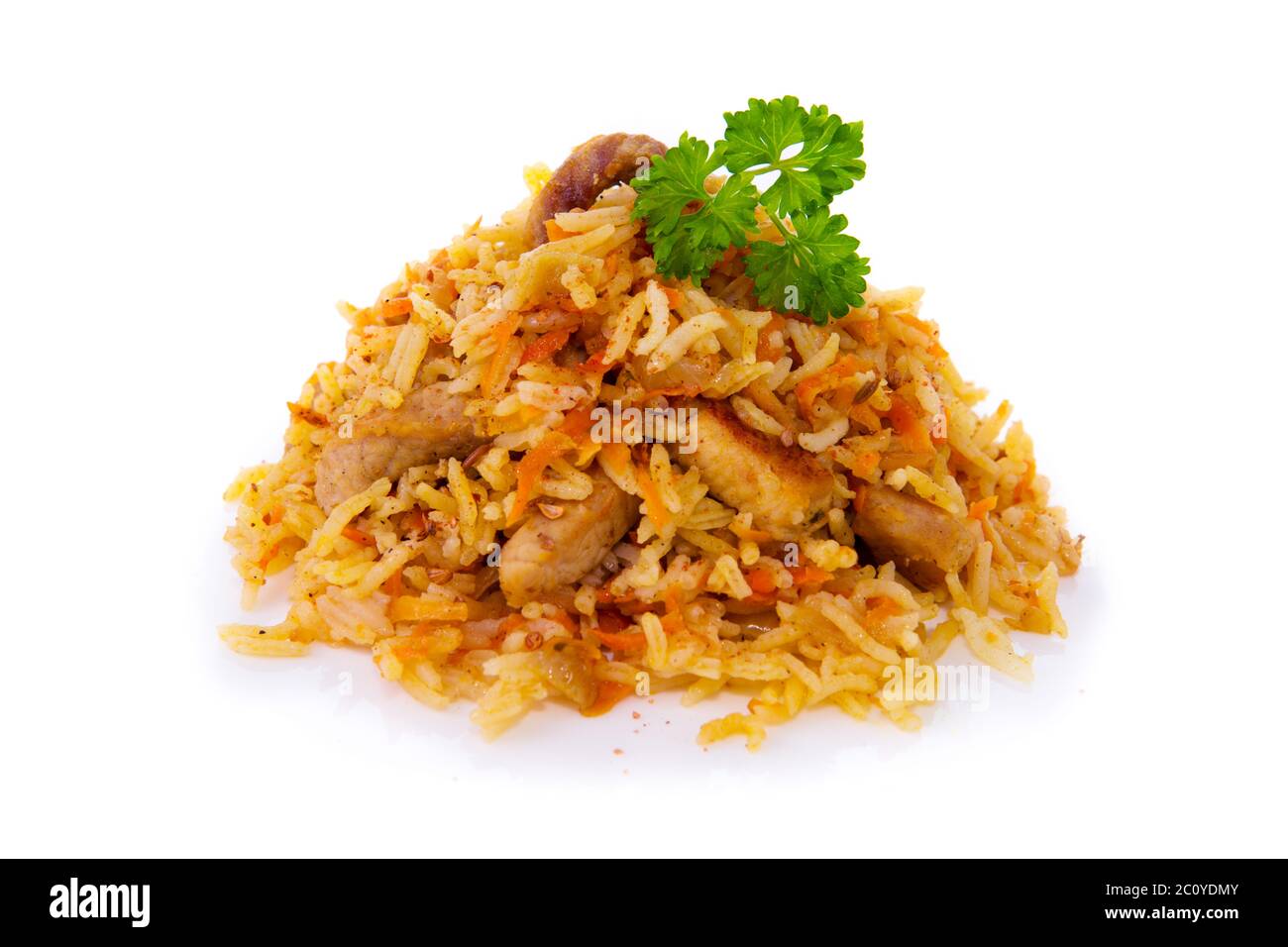 Pilaf isolated on white background Stock Photo - Alamy