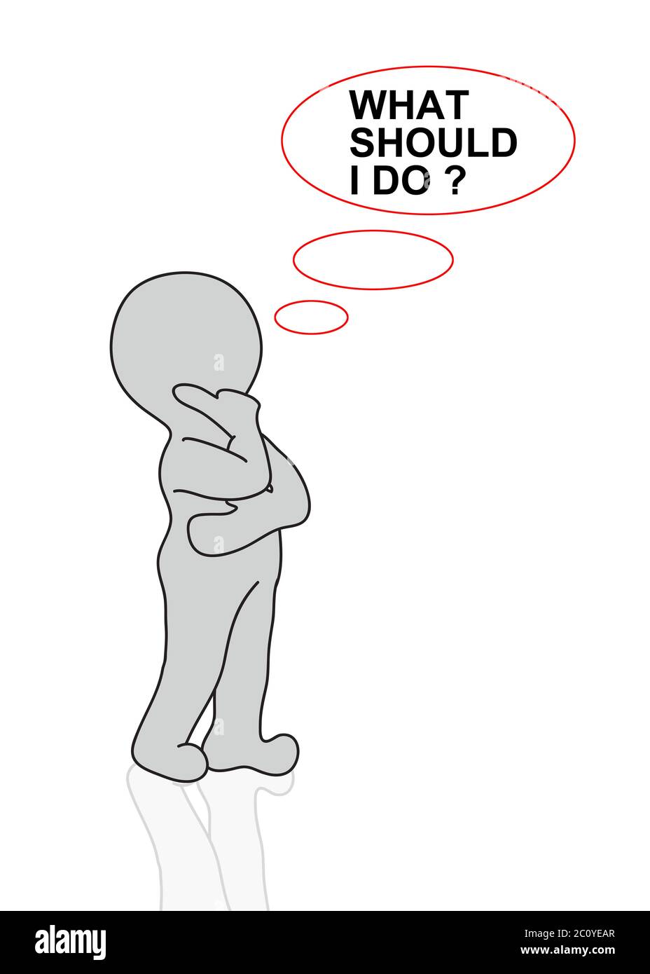 Cartoon confused man bubble hi-res stock photography and images - Alamy