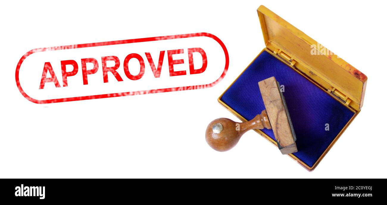 APPROVED Rubber Stamp Stock Photo - Alamy