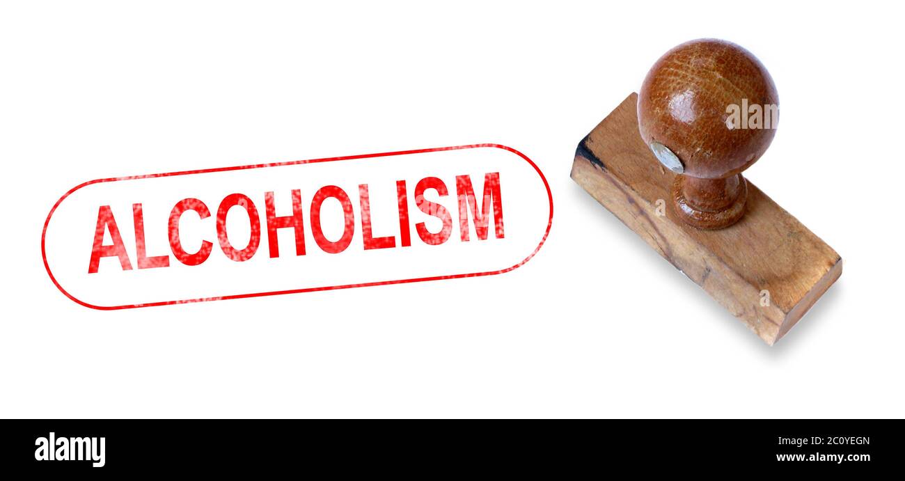 Alcoholism stamp hi-res stock photography and images - Alamy
